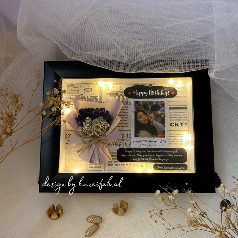 Jual Frame 3D scrapbook Flower Frame / Buket Frame Wisuda ukuran 5R ...