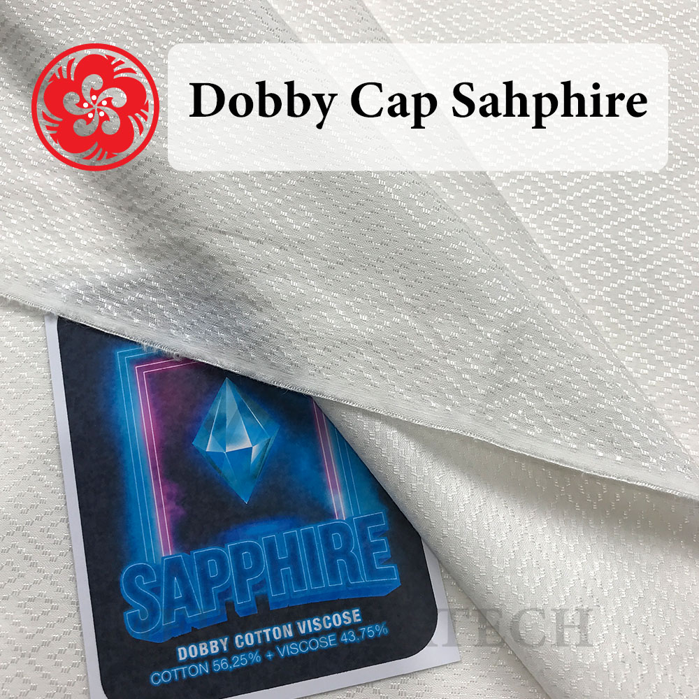 Jual Kain Motif Dobby Bahan Cotton Viscose Cap Sapphire Lebar 115cm ...
