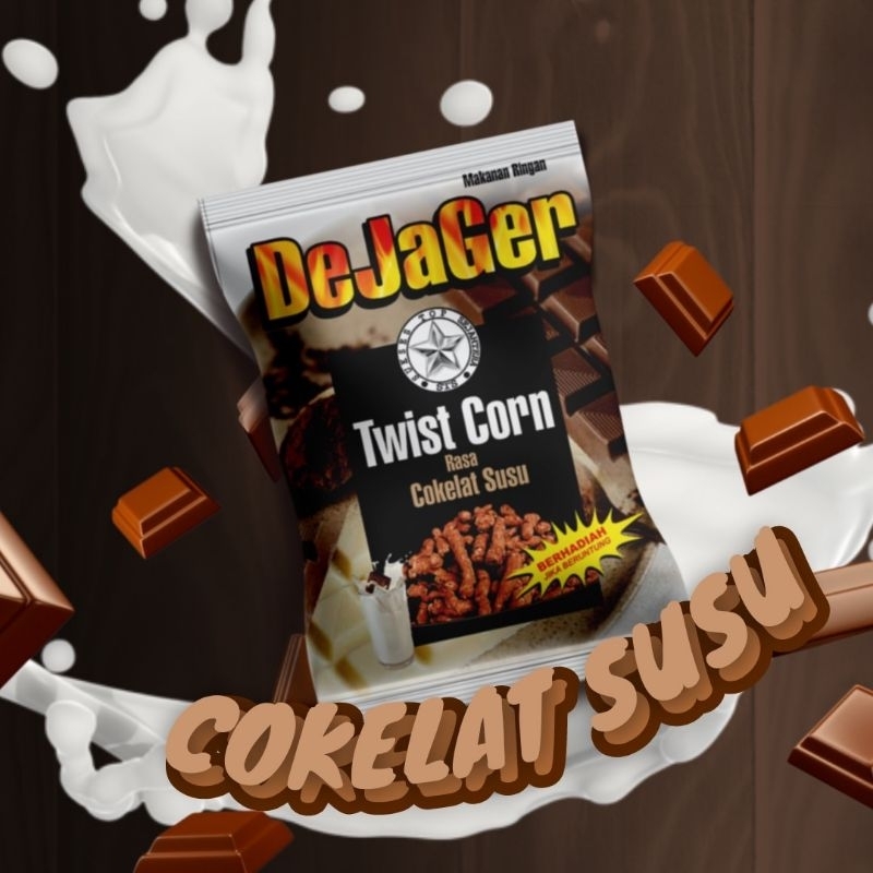 Jual Dejager twistcorn rasa Cokelat susu (1 pack isi 10 pcs) | Shopee ...