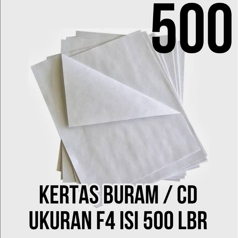 Jual [500 LEMBAR] Kertas CD / Kertas Buram uk. F4 isi 500 lbr | Shopee Indonesia