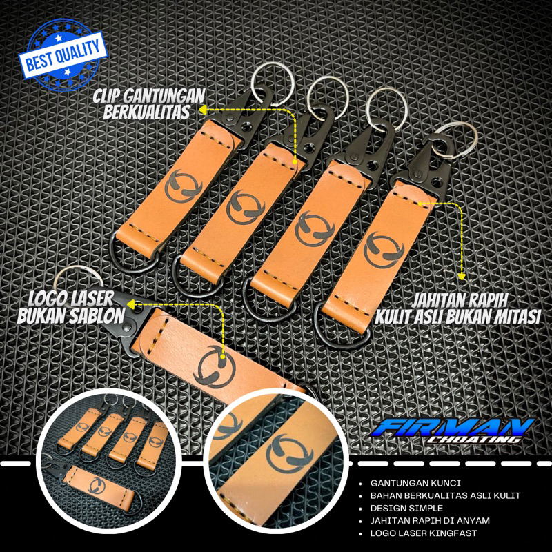 Jual KINGFAST KEYCHAIN GANTUNGAN KUNCI KULIT ASLI KHAS GARUT | Shopee ...