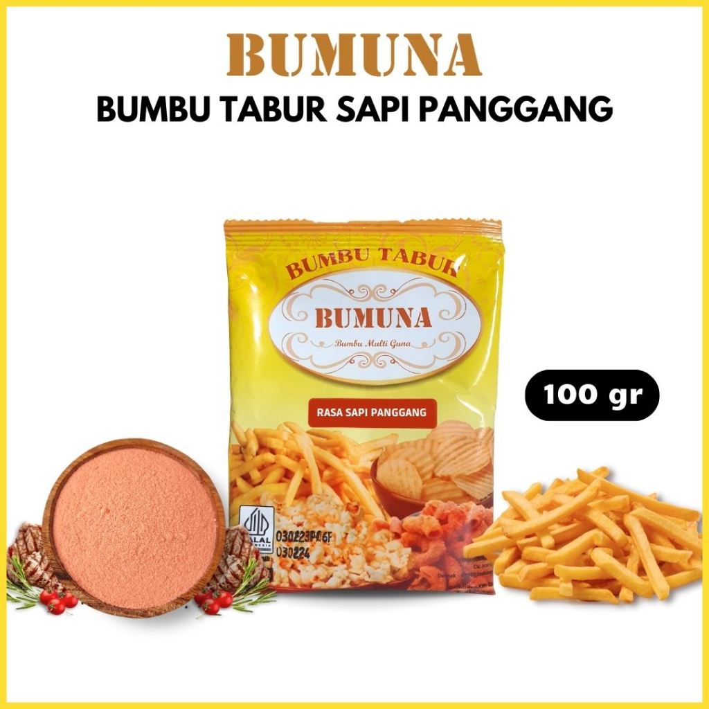 Jual Bumbu Tabur Rasa Sapi Panggang 100gr BUMUNA / Bumbu Cemilan Ciki ...