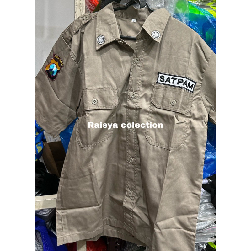 Jual baju pdh satpam coklat / atasan satpam pdh coklat / seragam satpam terbaru coklat | Shopee ...