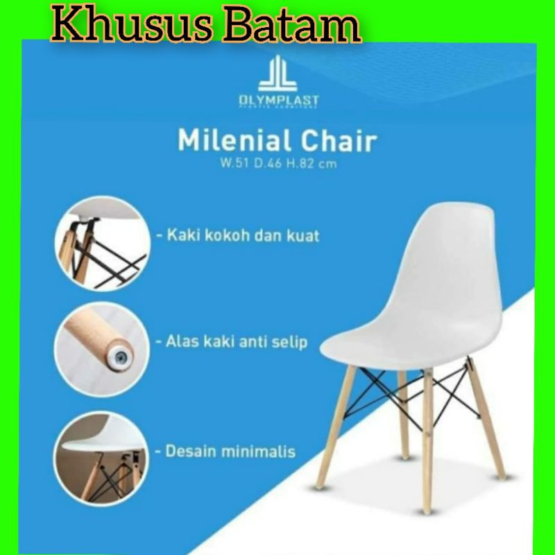 Jual Kursi belajar,kursi sandaran serbaguna Olymplast milenial chair ...