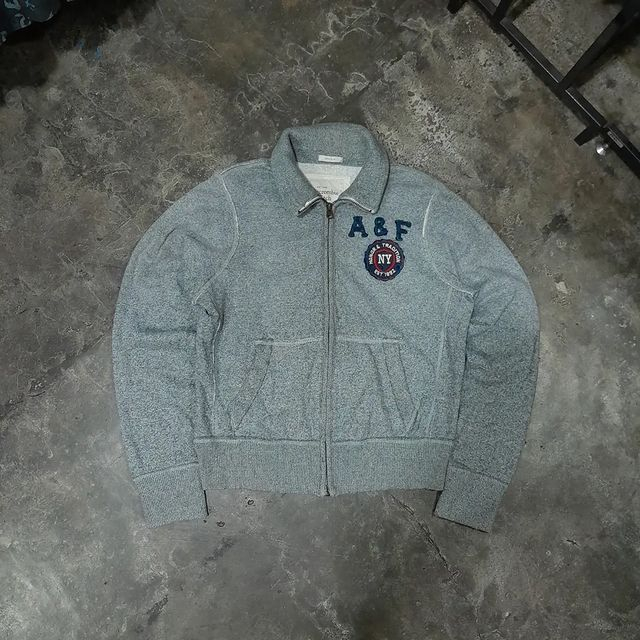 Jual ABERCROMBIE & FITCH JACKET GREY | Shopee Indonesia