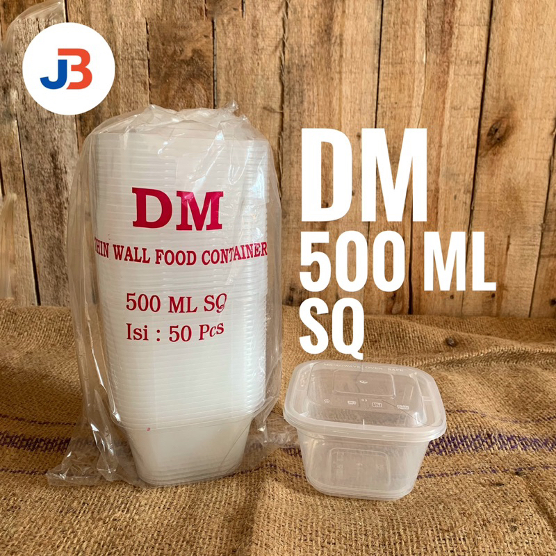 Jual THINWALL DM 500 ML SQ | KOTAK PLASTIK KECIL - 5 PCS | Shopee Indonesia