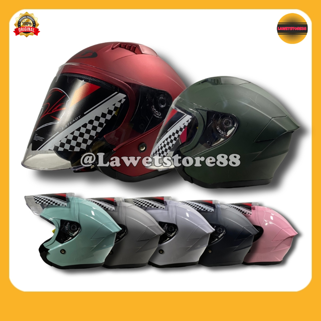 Jual Helmets Sepeda Motor Half Face Gift Sargon Solid Polos Original ...