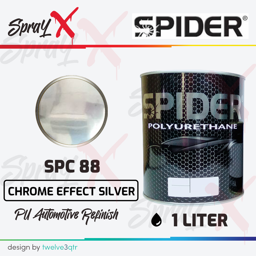 Jual SPIDER PU CHROME EFFECT SILVER SPC 88 REPACK / MIRROR EFFECT ...