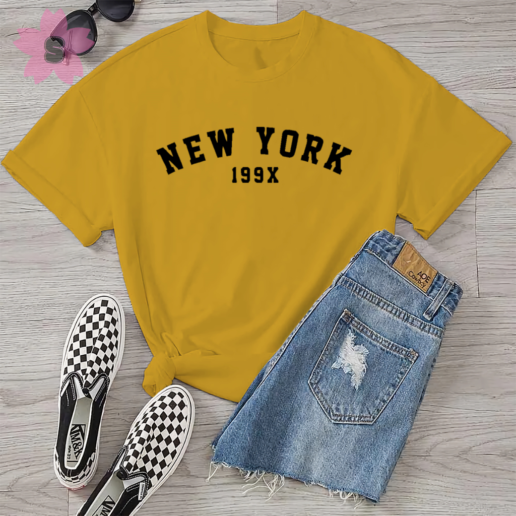 Jual Sakura Glory - KAOS NEW YORK 199X COTTON COMBED 30S PREMIUM UKURAN ...