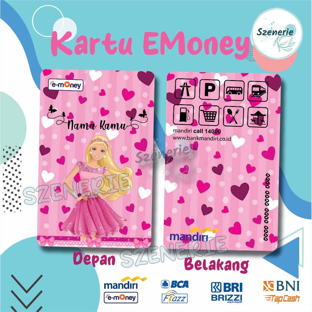 Jual Emoney Barbie Girl Cute Flazz gen 2 Kartu E-money Mandiri BCA ...