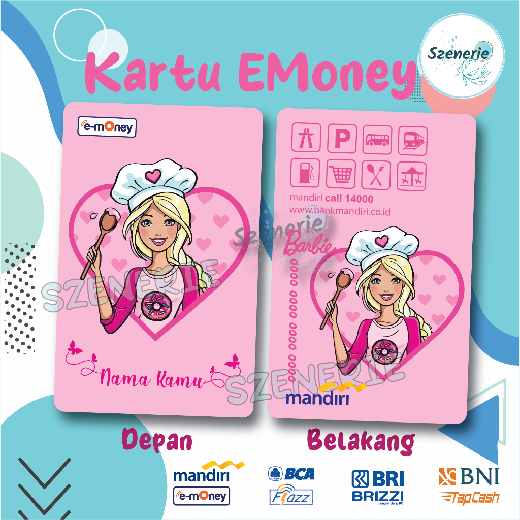 Jual Emoney Barbie Girl Cute Flazz gen 2 Kartu E-money Mandiri BCA ...