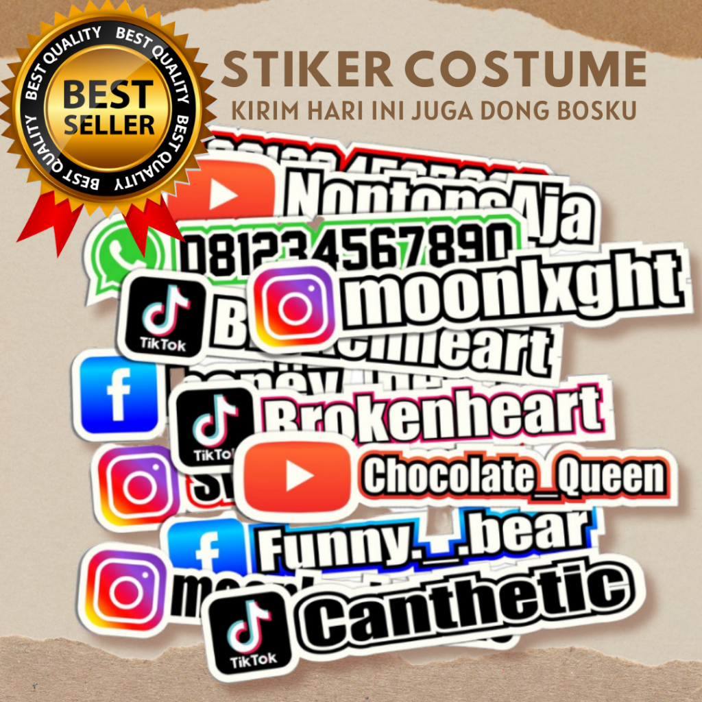 Jual Stiker Youtube Stiker Sosmed Stiker Costum | Shopee Indonesia