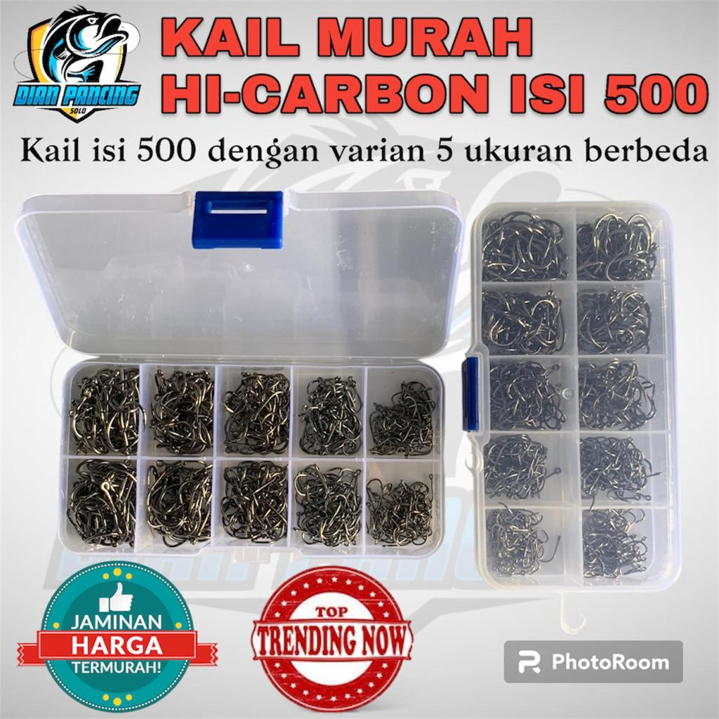Jual Kail Murah Pancing Paket 1 Box isi 500 / Pakel Mata Kail / Mata ...