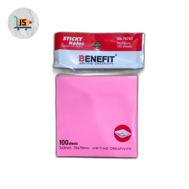 Jual sticky note / Stick note / kertas memo tempel Benefit Tanggung 3 x ...