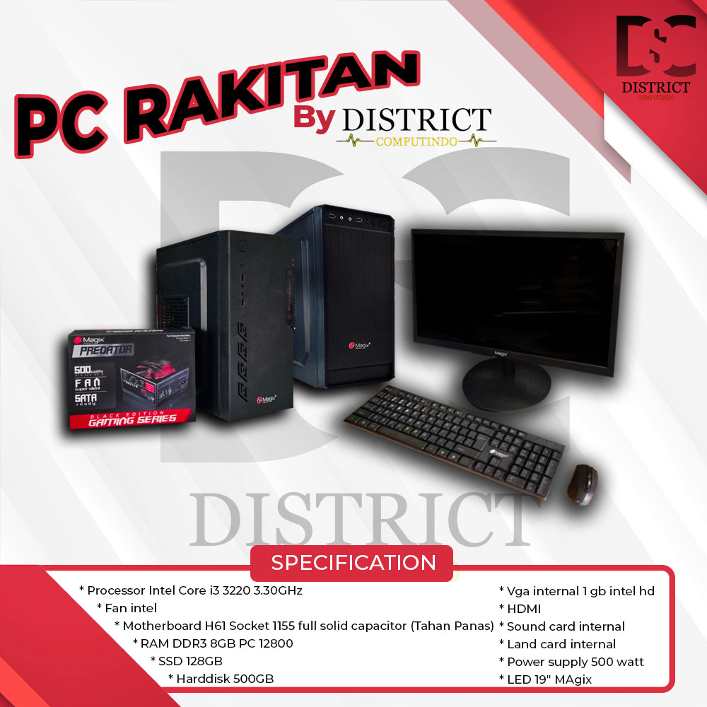 Jual PC KOMPUTER ADMIN OFFICE INTEL CORE I5 RAM 8GB LED 19/22 INCH ...