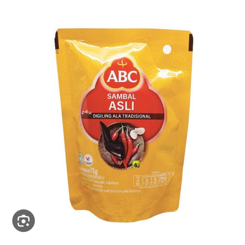 Jual ABC SAOS ASLI PEDAS POUCH UKURAN 75G | Shopee Indonesia