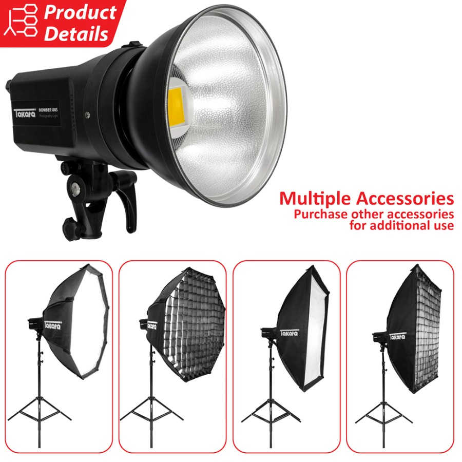 Jual Takara BOMBER 80S Professional 80W Video LED Light | Shopee Indonesia
