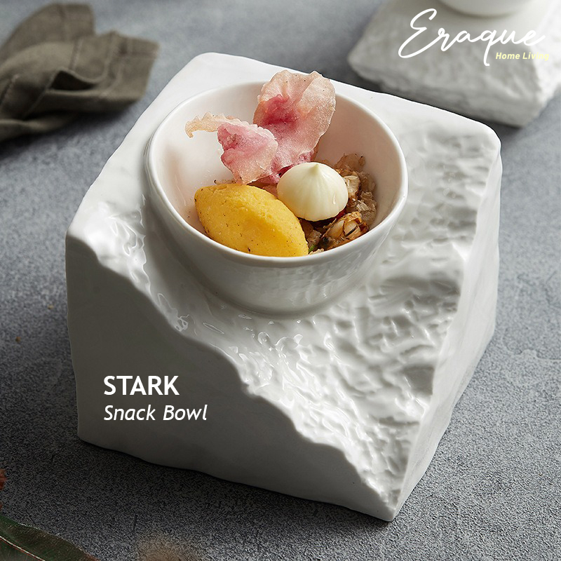 Jual STARK Snack Bowl / Mangkok Mangkuk Snack Dessert Putih Keramik ...