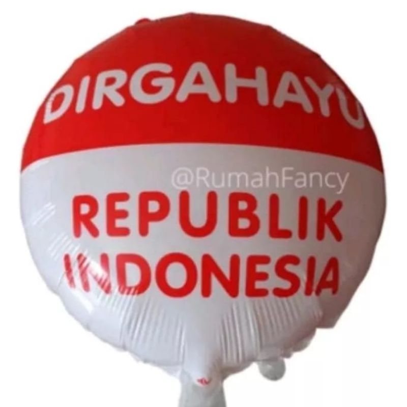 Jual balon foil merah putih kemerdekaan bulat jumbo | Shopee Indonesia