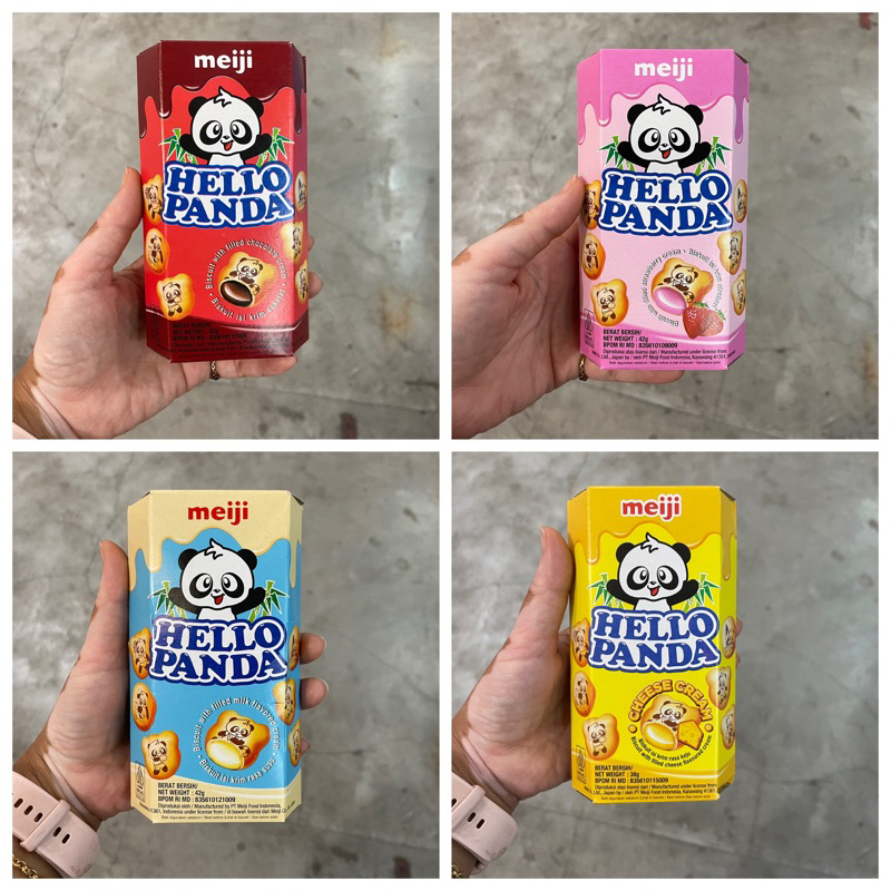 Jual Snack Hello Panda Rasa Chocolate Strawberry Milk Vanilla Keju 45g ...