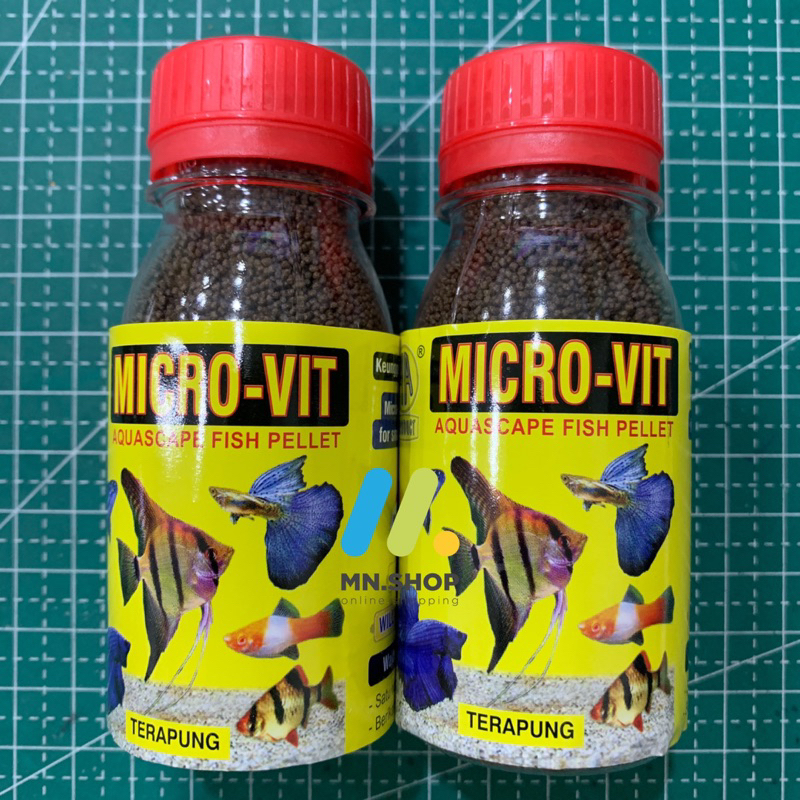 Jual Pelet Ikan kecil Microvit 50gr Terapung Mikro Aquascape | Shopee ...