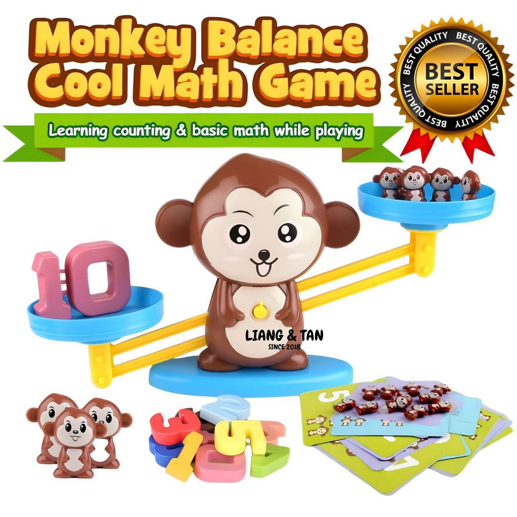 Jual ( BISA COD ) PROMO Mainan Anak Monkey Balance Math Toy Belajar Berhitung Matematika ...