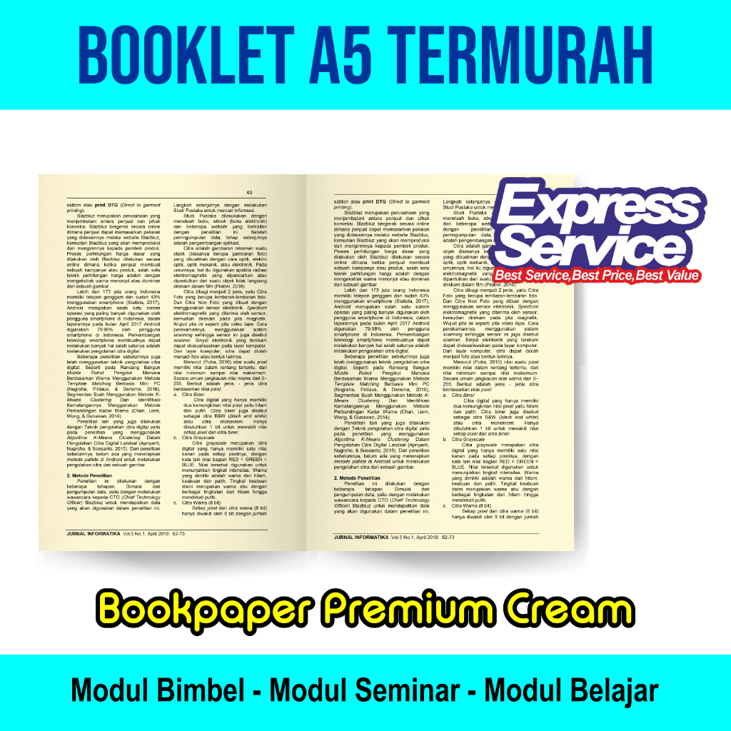 Jual PRINT CETAK BOOKLET A5 TERMURAH (Modul Belajar, Modul Seminar ...