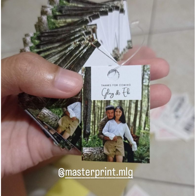 Jual [mp47] 100pcs Kartu Souvenir Custom Foto Ucapan Terimakasih ...
