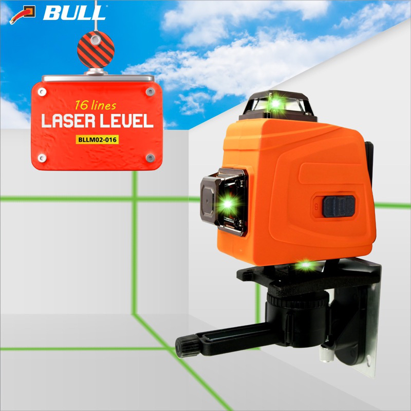 Jual BULL laser level 16 lines waterpas laser baterai laser penyudut ...