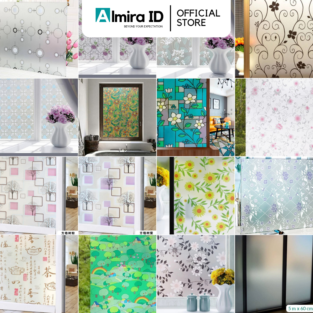 Jual Wallpaper Stiker Kaca 60 cm x 5 meter Jendela Pintu Meja Kaca ...