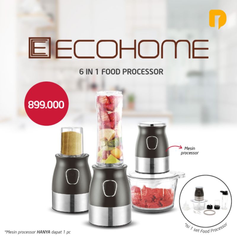 Jual Ecohome 6 in 1 Food Processor | Shopee Indonesia