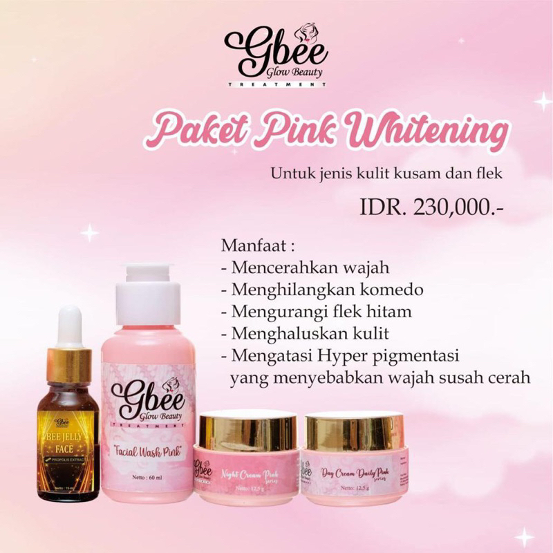 Jual GBEE GLOW PAKET WHITENING ESKPRESS 100% CEPAT MEMUTIHKAN WAJAH DAN ...