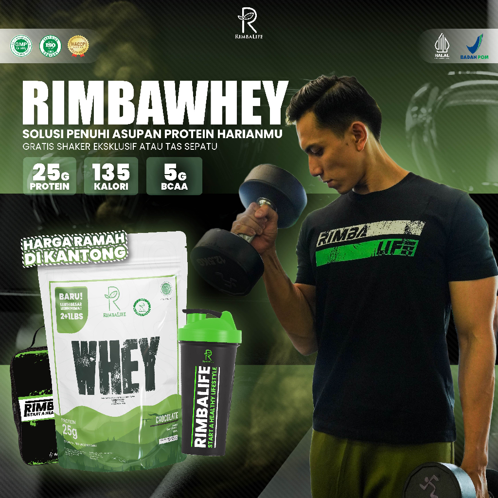 Jual Rimbalife Rimbawhey Rimba Whey Protein 3lbs / 1350gram Halal BPOM ...