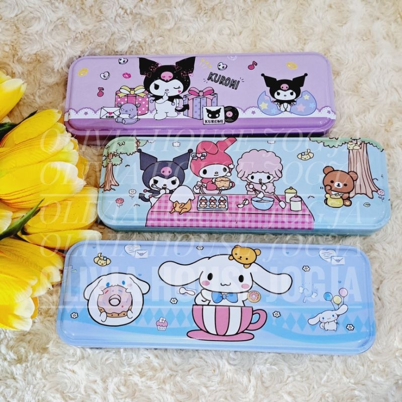 Jual Pencil Case Kuromi Cinnamiroll My Melody Kaleng Kotak Pensil ...