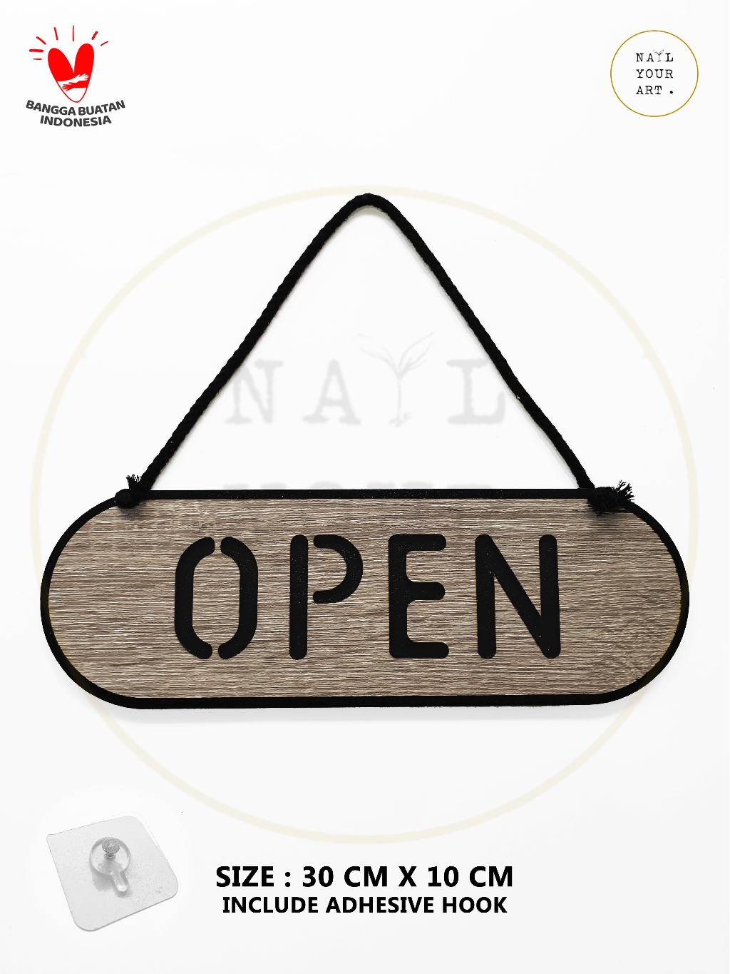 Jual SIGN OPEN CLOSED / BUKA TUTUP ROUNDED - Nail Your Art - Signage ...