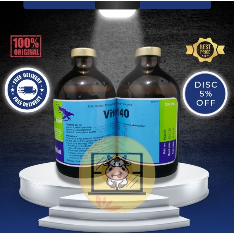 Jual VITOL-140 100 ML- Vitamin AD3E Meningkatkan Produktivitas & Fertilitas Hewan | Shopee Indonesia