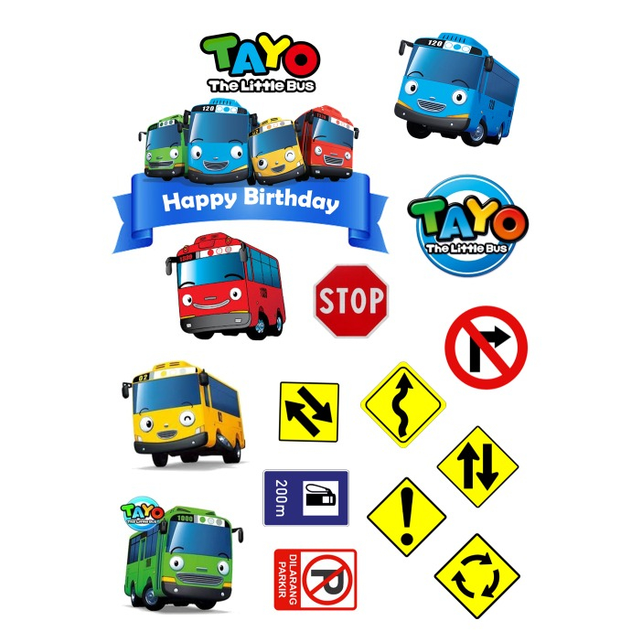 Jual Topper TAYO/Hiasan Kue ULTAH Karakter TAYO Custom | Shopee Indonesia