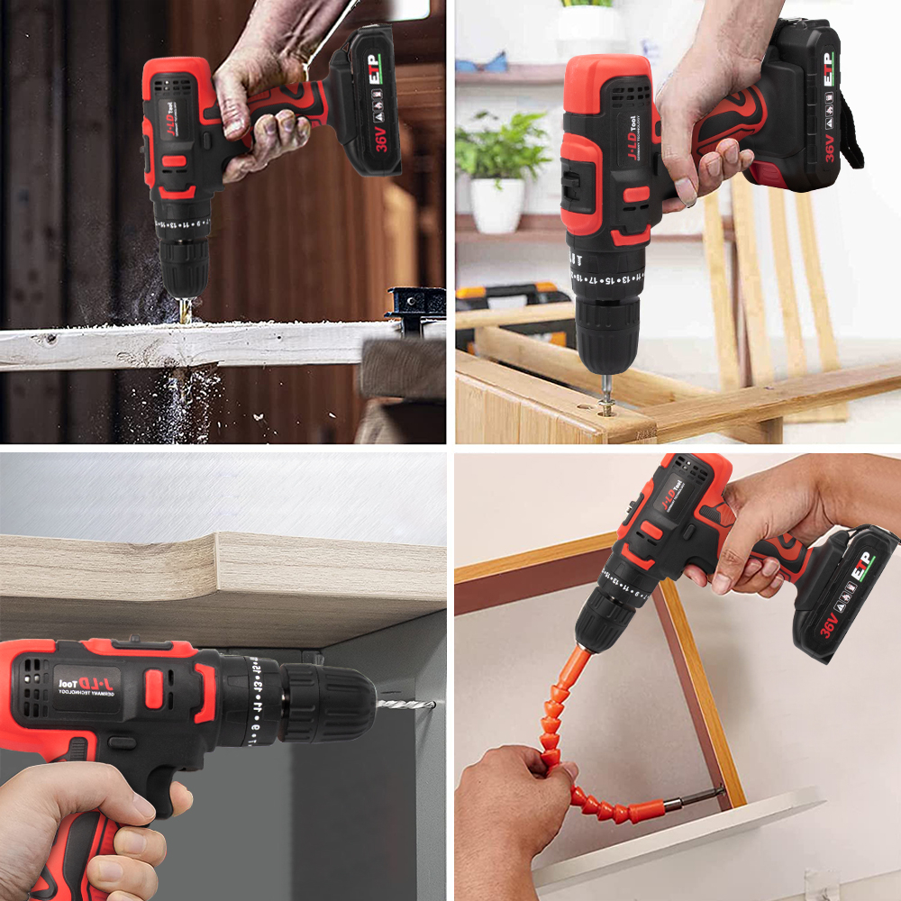 Jual JLD 36V Mesin bor baterai cas komplit Impact Bor bater Mesin Bor ...