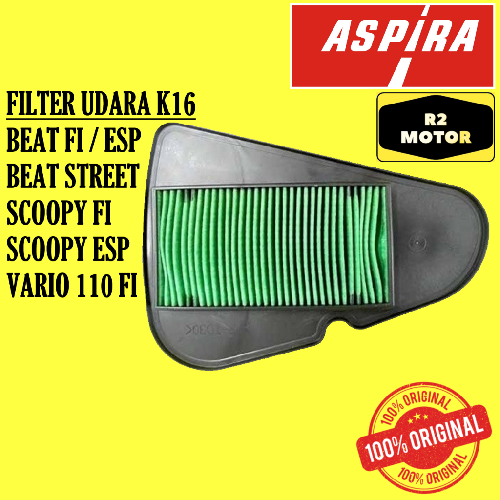 Jual FILTER SARINGAN UDARA K16 ASPIRA BEAT FI ESP POP ESP SCOOPY FI ESP ...