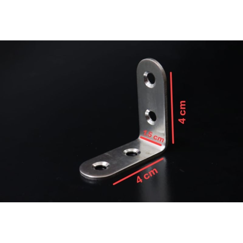 Jual Plat Siku L / Bracket Siku Penyangga Rak 40 x 40 x 2 Stainless ...