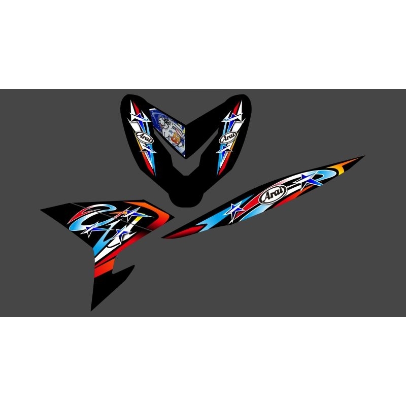 Jual STRIPING TRANSPARAN MX KING MOTIF ARAI HITS | Shopee Indonesia