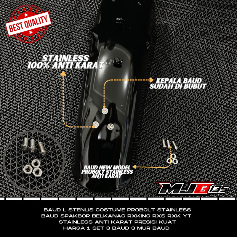 Jual BAUT BAUD L STAINLESS SPAKBOR BELAKANG RXKING RXS RXK YT LAMPU ...