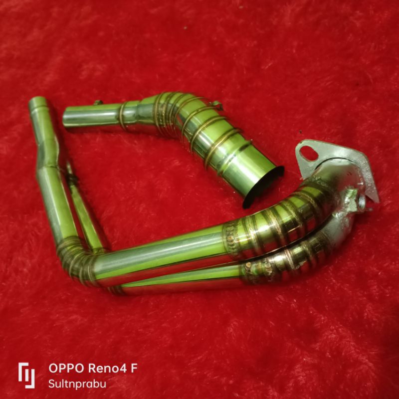 Jual Pipa leher knalpot model 2silinder untuk byson xixion r15 cbr150 ...