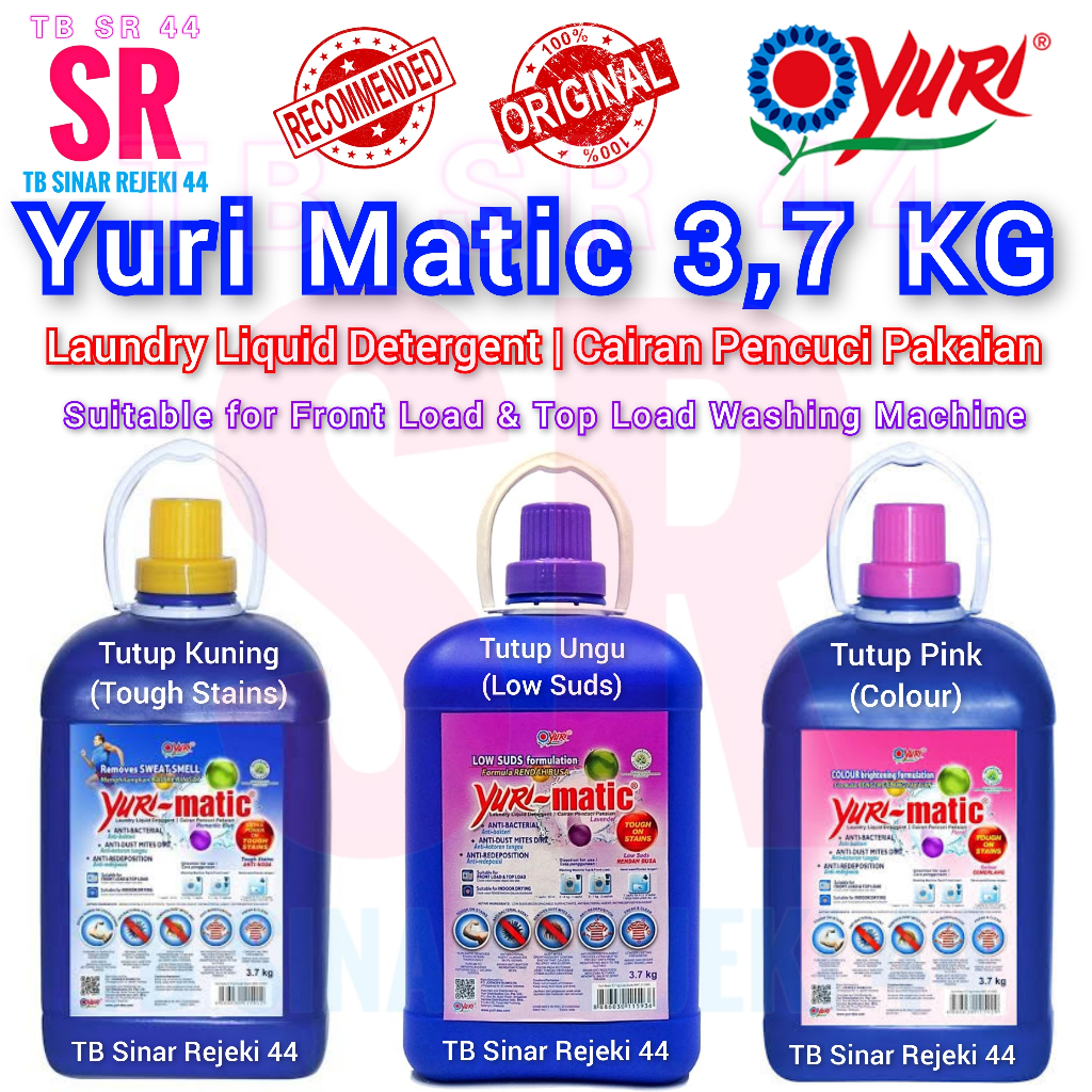 Jual YURI MATIC Jerigen 3.7 KG Laundry Liquid Detergent Sabun Pakaian ...