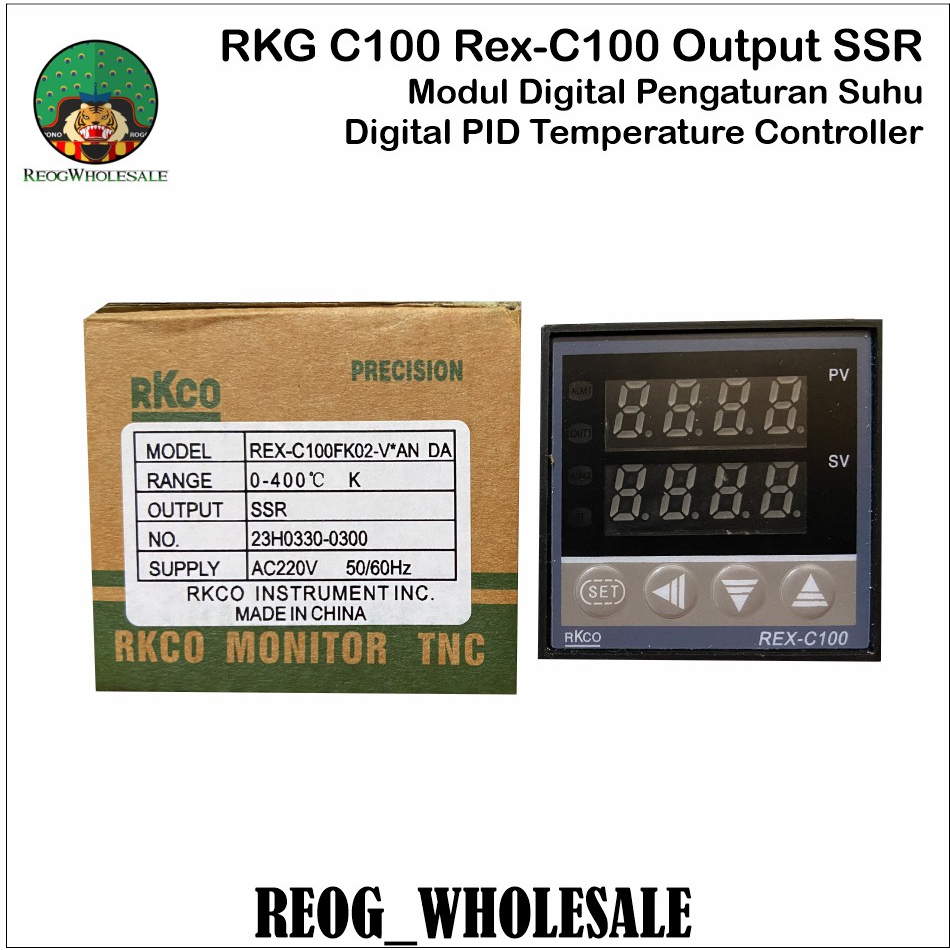 Jual PID Rex RKG C100 Rex-C100 Output SSR 220V AC 0-400C 400C Module Modul Digital Temperature ...