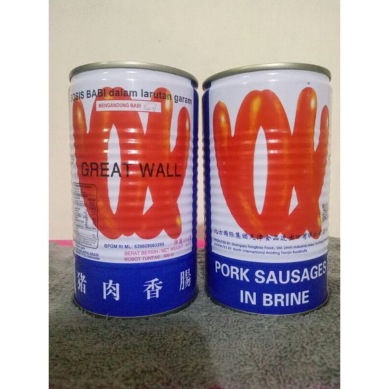Jual SOSIS KALENG NON HALAL GREAT WALL PORK SAUSAGES | Shopee Indonesia