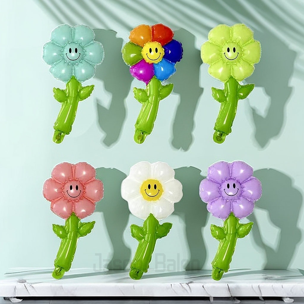Jual MINI Daun Hijau daisy Memegang Tongkat Balon Dekorasi Ulang Tahun ...