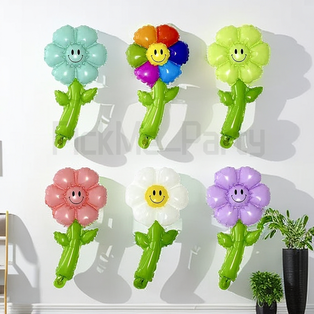 Jual BALON TANGKAI BUNGA DAISY MINI Daun Hijau daisy Memegang Tongkat ...