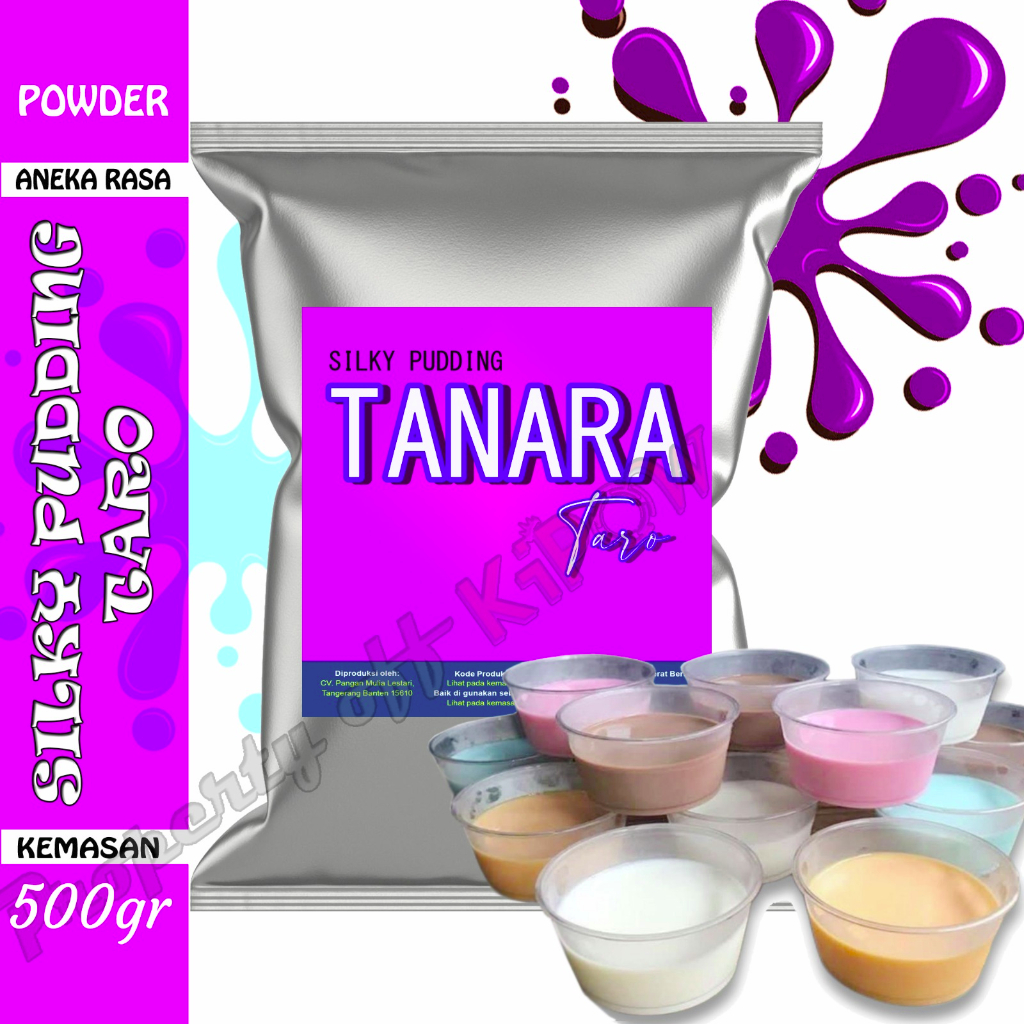 Jual Bubuk Silky Pudding Rasa Taro # Silky Pudding Taro # Topping ...