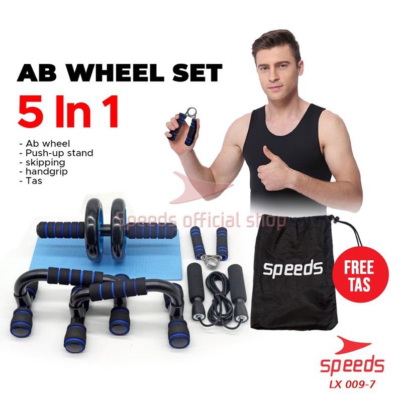 Jual SPEEDS AB Wheel Set Ab Wheel / Ab Roller/ Double Wheel / Alat Push ...